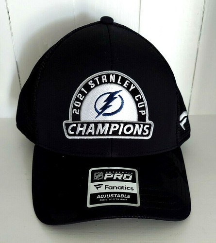 Tampa Bay Lightning Hat Snapback Stanley Cup Champions Black Mesh ...
