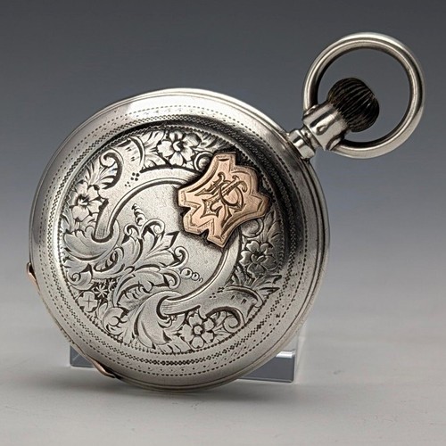 ZENITH Billodes Silver pocket watch full hunter case 1910's Antique F/S ...