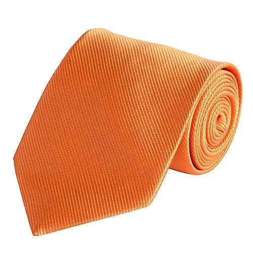Mens Solid Polyester Textile Neckties Pure Color Neck Ties Orange | eBay