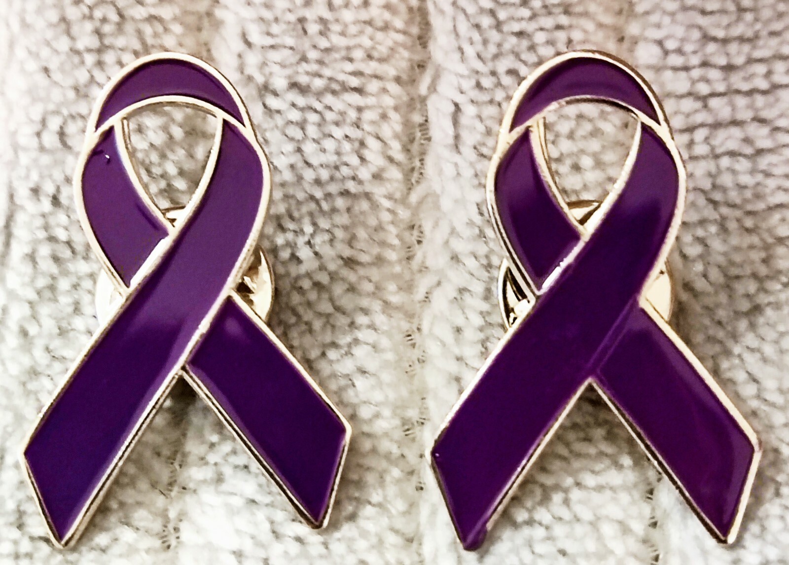 6pcs Purple Ribbon Awareness Pin Badge, Pancreatic cancer,Epilepsy,anti ...