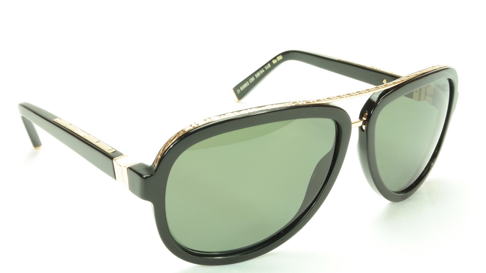 ZILLI Sunglasses Polarized Hand Made Acetate Titanium Black France ZI ...