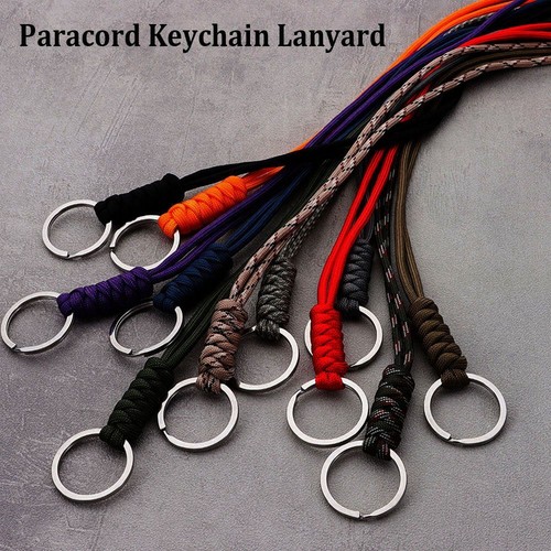 11 Styles Lanyard Round Buckle Key Ring Parachute Cord Paracord ...