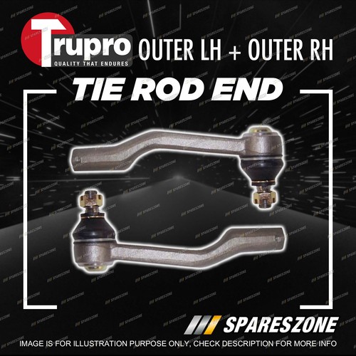 Pair Trupro Outer Tie Rod Ends for Peugeot 307 T5 T6 Hatch Cabrio 11/ ...