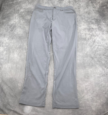 VRST Pants Men 32Wx32L Light Gray Golf Straight Leg Commuter Stretch ...