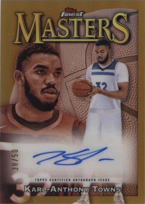 2023-24 Topps Finest - Masters Autographs Karl-Anthony Towns #MA-KAT Gold Refractor /50 (AU) for ...