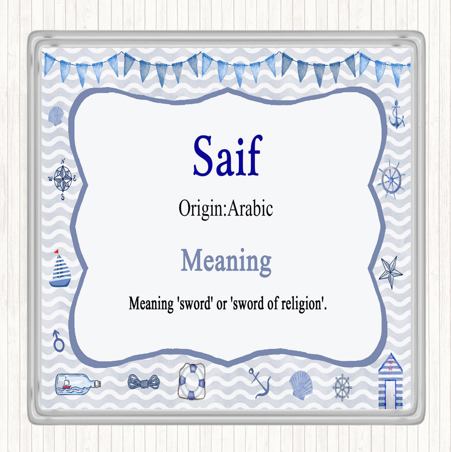 Saif Name Meaning Drinks Mat Coaster Nautical | eBay.de