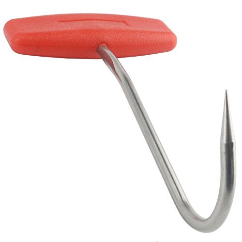 2 Pack 6 Inch Metal Meat Hooks with Handle for Butchering Butcher Shop ...