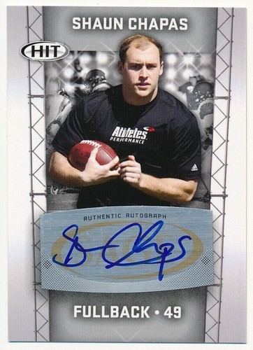 2011 SAGE Hit - Autographs Silver #A29 Shaun Chapas (AU, RC) for sale ...
