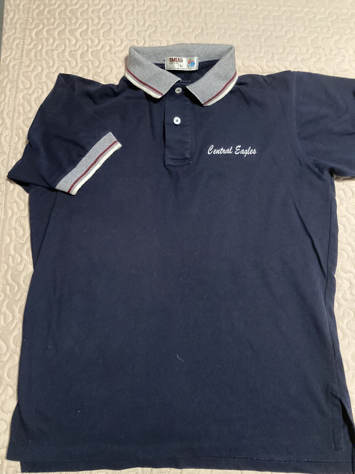 Imus Polo Short Sleeve Shirt Size Large Dark Blue | eBay