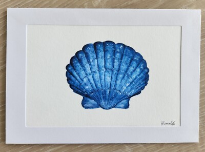 Greeting Cards SEA SHELL- Handmade - Prints of original watercolour ...