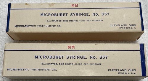 Pair Microburet Syringe Cleveland Ohio OH S5Y | eBay