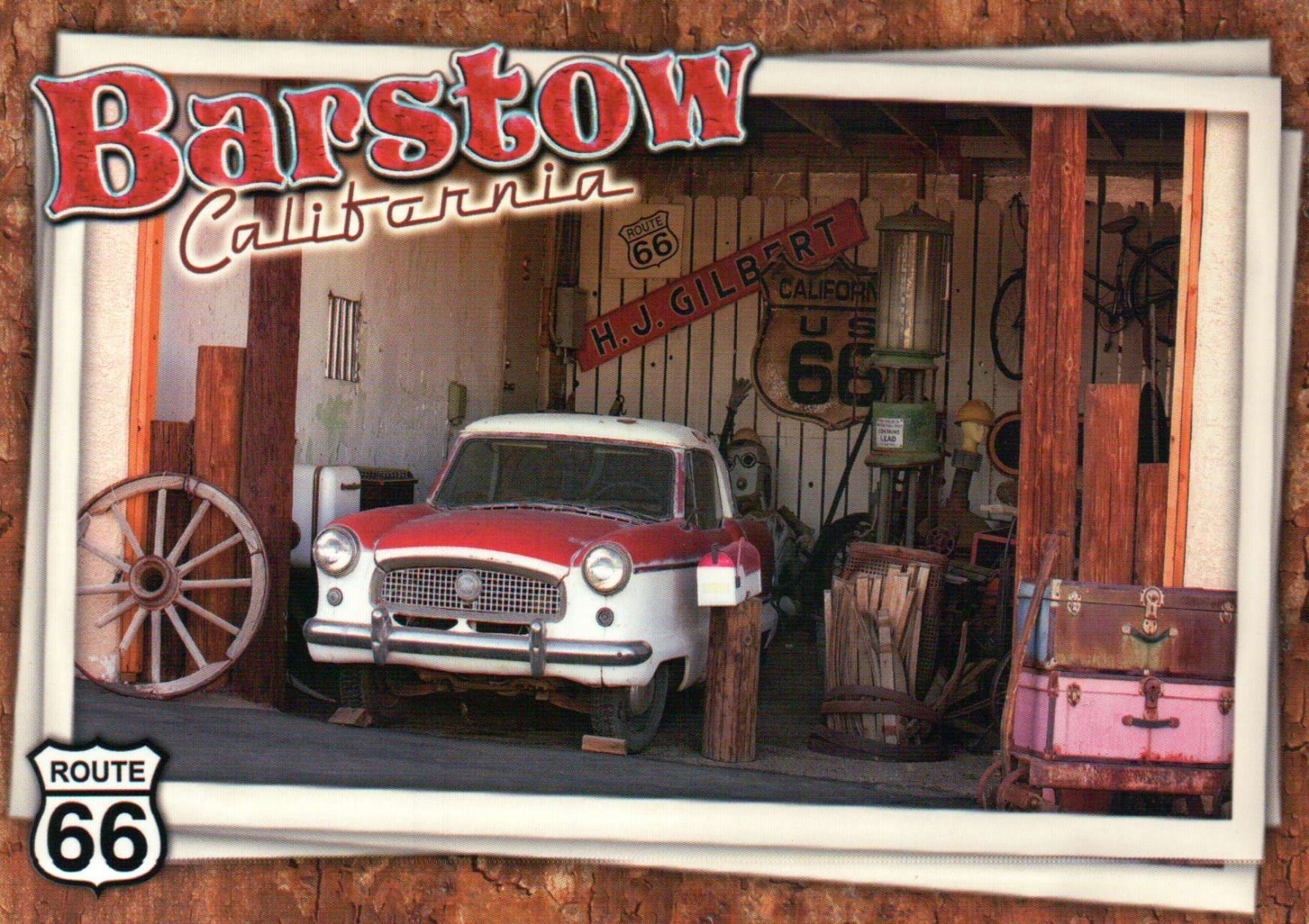 Barstow California, Railroad Town on Route 66, Old Car and Sign, CA ...