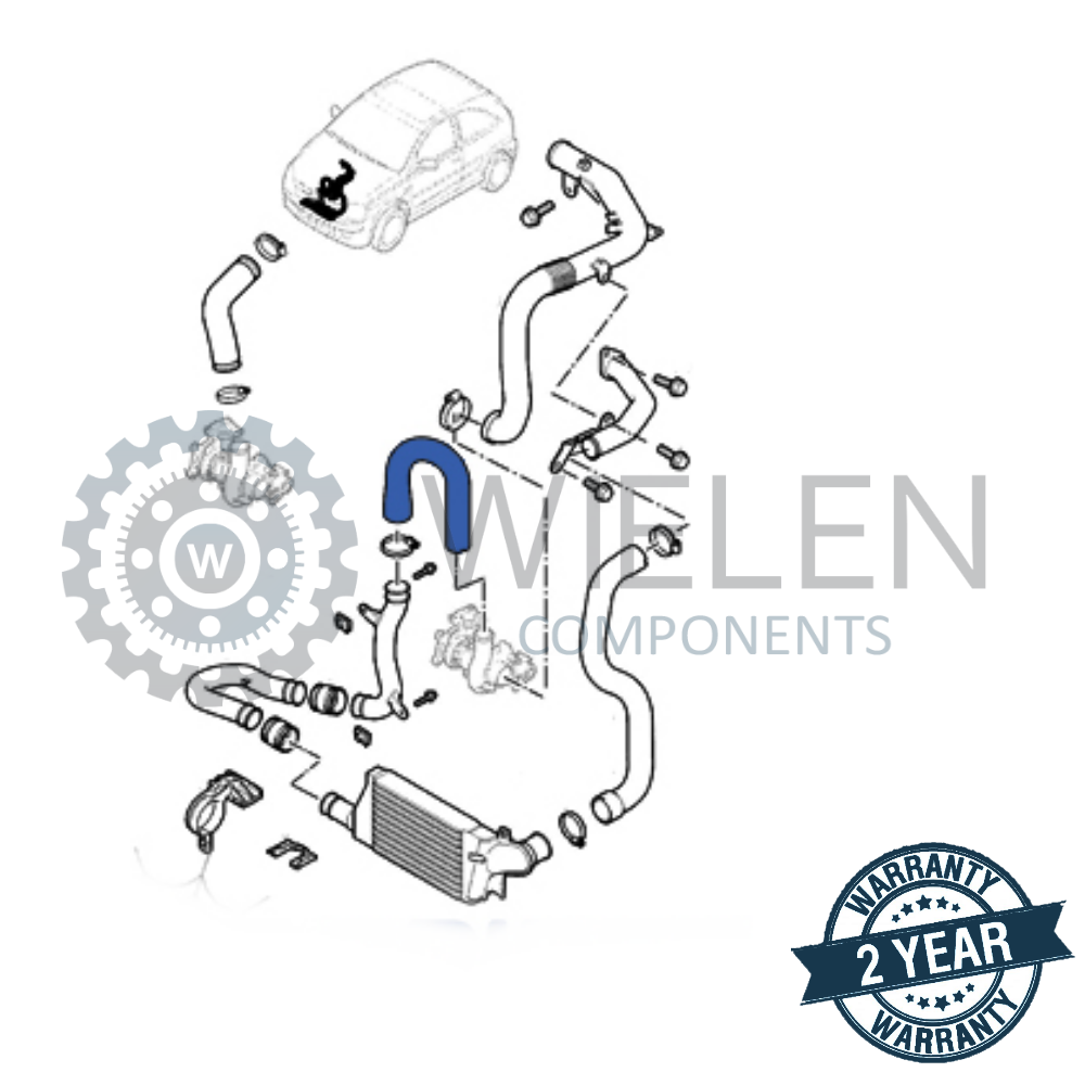 MANICOTTO INTERCOOLER TUBO TURBO PER OPEL CORSA COMBO 1.7 CDTI 13101637 ...