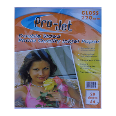 200 Sheets Projet 220gsm A4 Double Sided Gloss Photo Paper | eBay UK