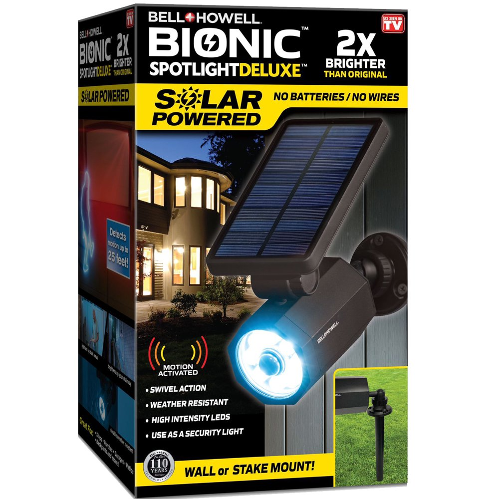 Bell Howell Bionic Spotlight Deluxe LED Solar Lights Solar-Powered Spot ...