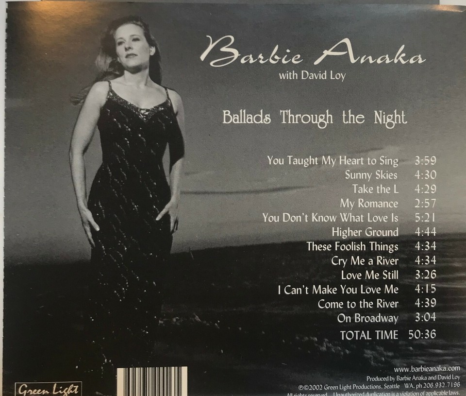 Barbie Anaka With David Loy: Ballads Through the Night (CD 2002 Green ...