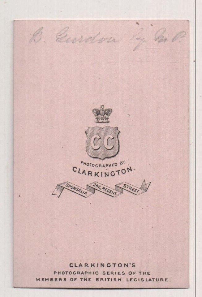 Vintage CDV Brampton Gurdon British Liberal Party and Whig politician ...