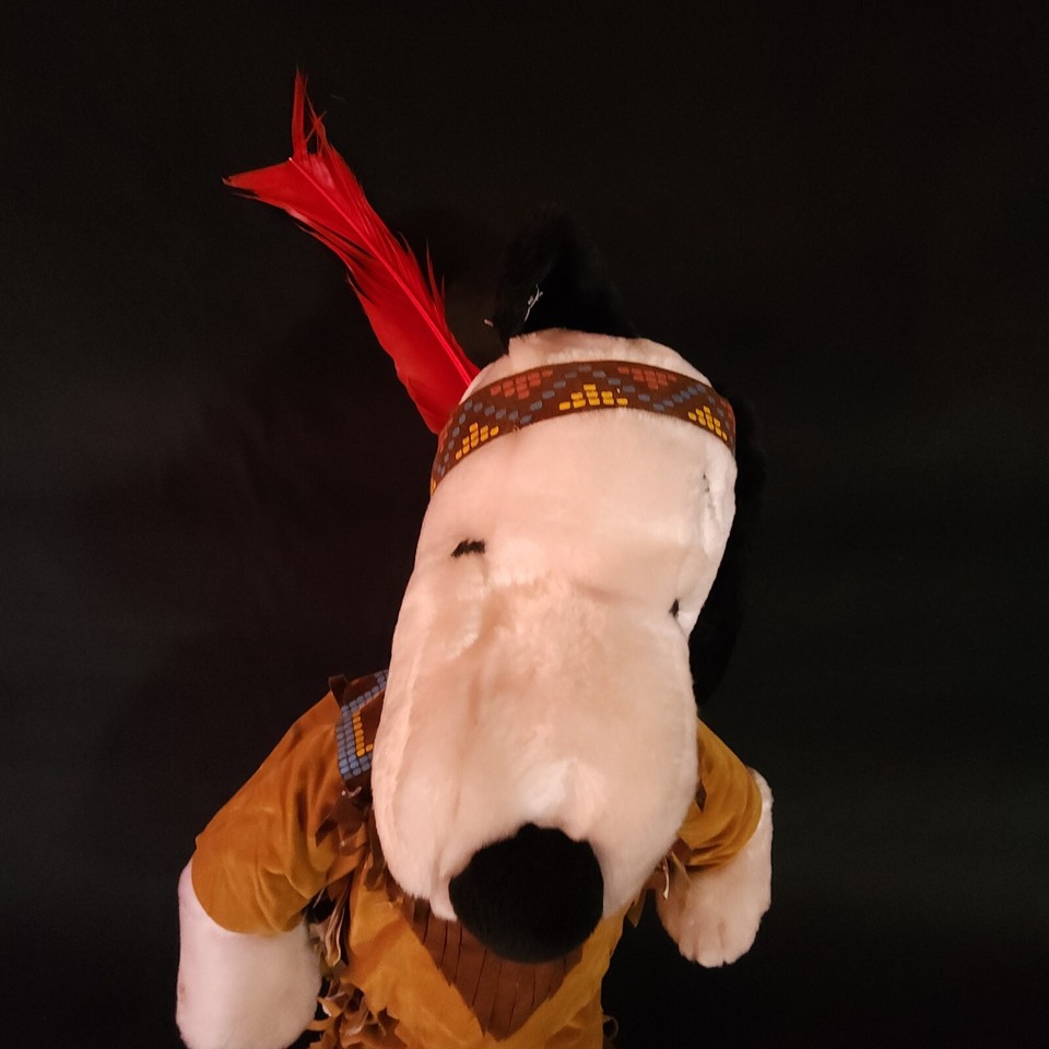 Peanuts United Feature Syndicate Native Indian Snoopy Soft Plush Toy 19 ...