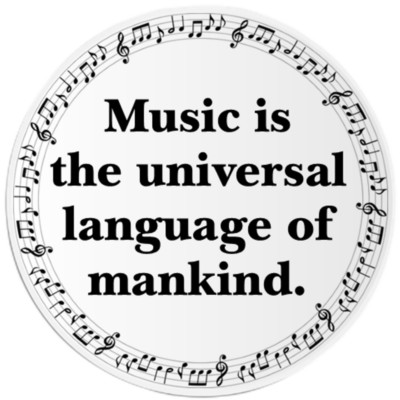 Music Is The Universal Language Of Mankind - 100 Pack Circle Stickers 3 ...