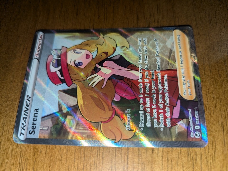 Pokémon TCG Serena Full Art NM Silver Tempest 193/195 - Print Line In ...
