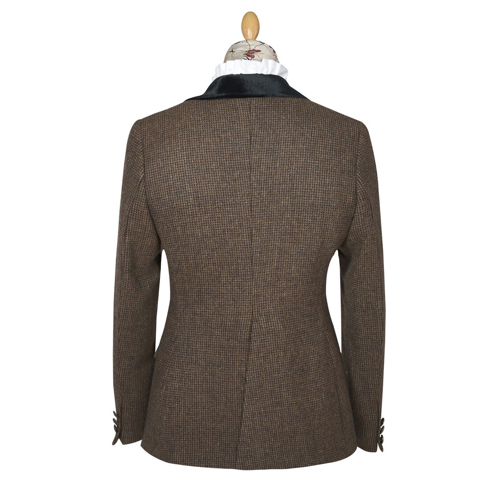 Women's Tweed Jacket Classic Fit Plaid Blazer for Office Business ...