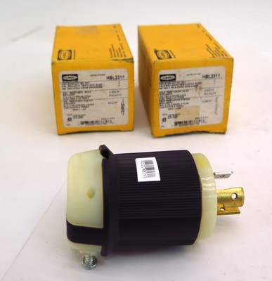 Hubbell HBL2311 Twist Lock Male Plug 20A 125V 2 Pole (2) | eBay