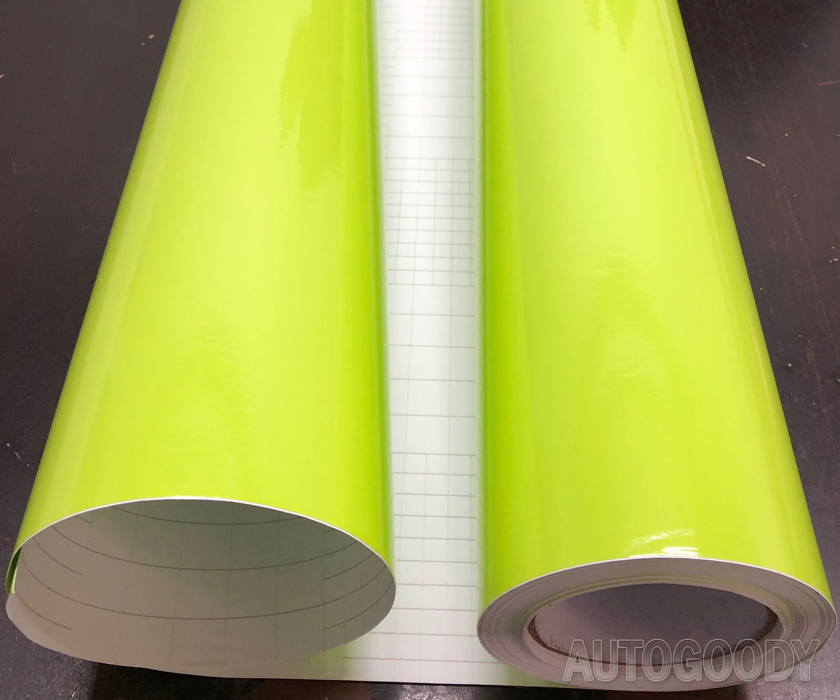 240" x 60" Gloss Neon Green Vinyl Film Wrap Air Bubble Free 20ft x 5ft ...