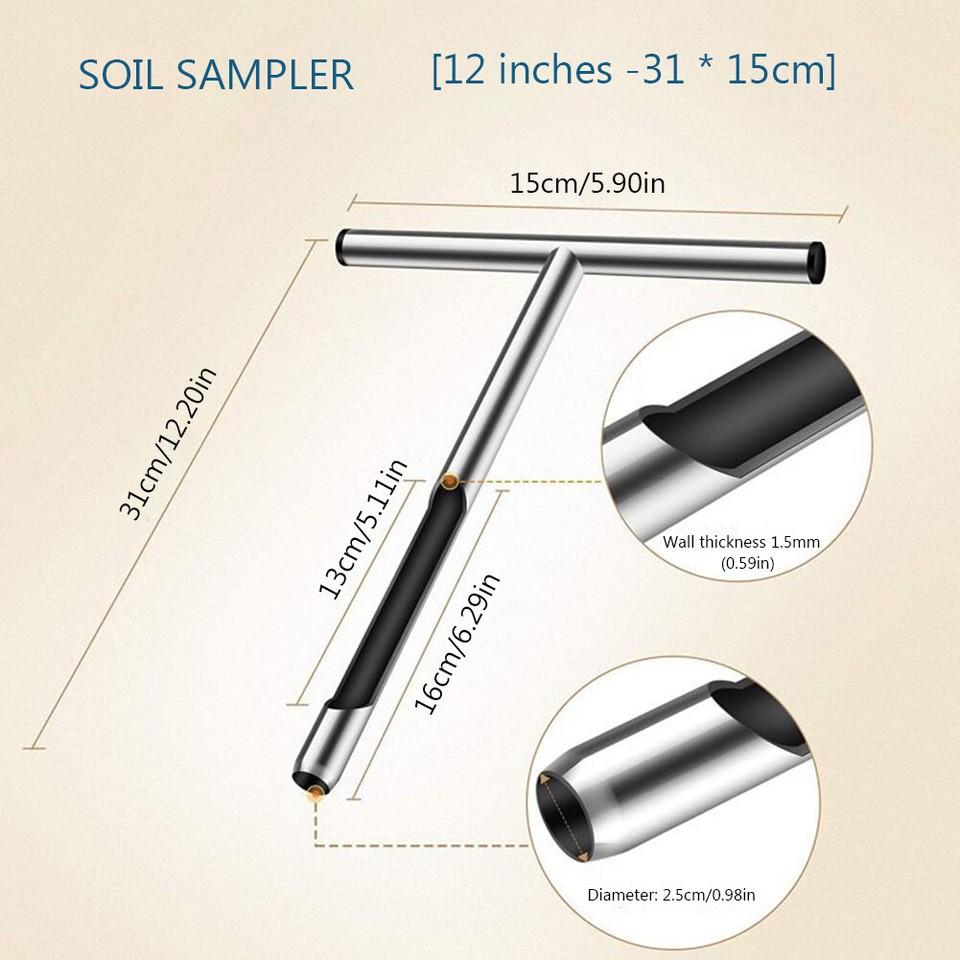 Soil Probe Portable Soil Sampling Probe for Lawn Garden Farm (12 Inch ...