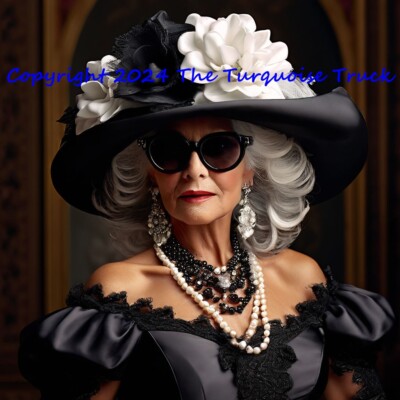 Beautiful Lady Print #6 with Black and White Check Savvy Floral Derby ...