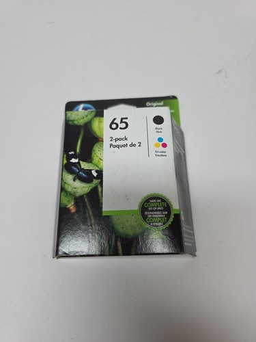 HP 65 Ink Cartridge Combo 65 Black and Color New Genuine - Expires 06/ ...