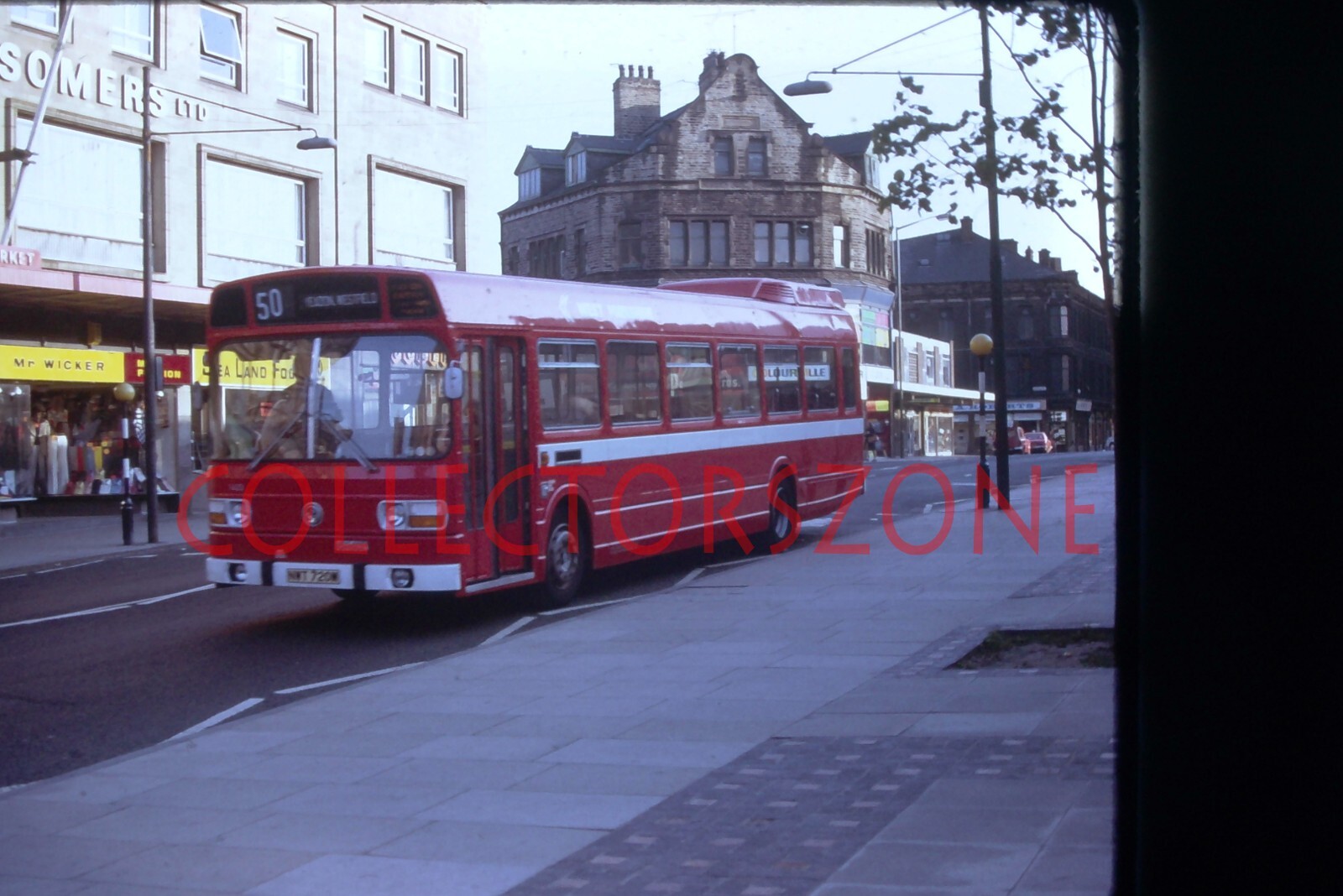 35mm slide 1974 West Yorkshire Bus NWT720M John St Bradford With ...