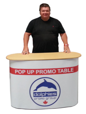Trade Show Promo Portable Counter Sampling Table Display Kiosk + CUSTOM ...