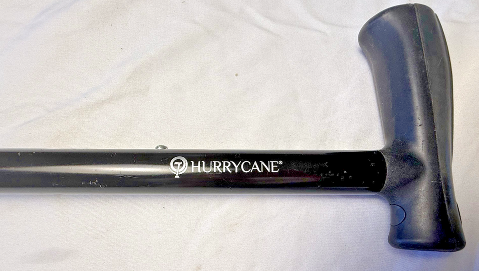 HurryCane Folding Walking Cane Freedom Black All-Terrain Pivoting LOW ...