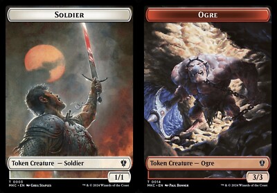 MTG Commander MKM TOKEN Soldier #0003 Ogre #0014 PLAYSET 4X X4 | eBay