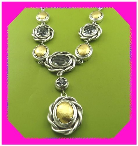 BRIGHTON YOUR TRUE COLOR RADIANT Gold Grey Collar NECKLACE NWTag $148 ...