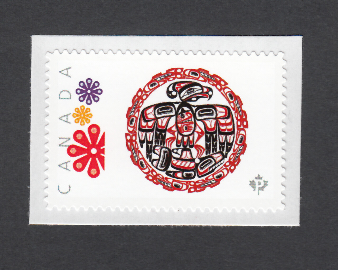 RAVEN = CROW = Native Indians art = picture postage stamp Canada 2014 ...