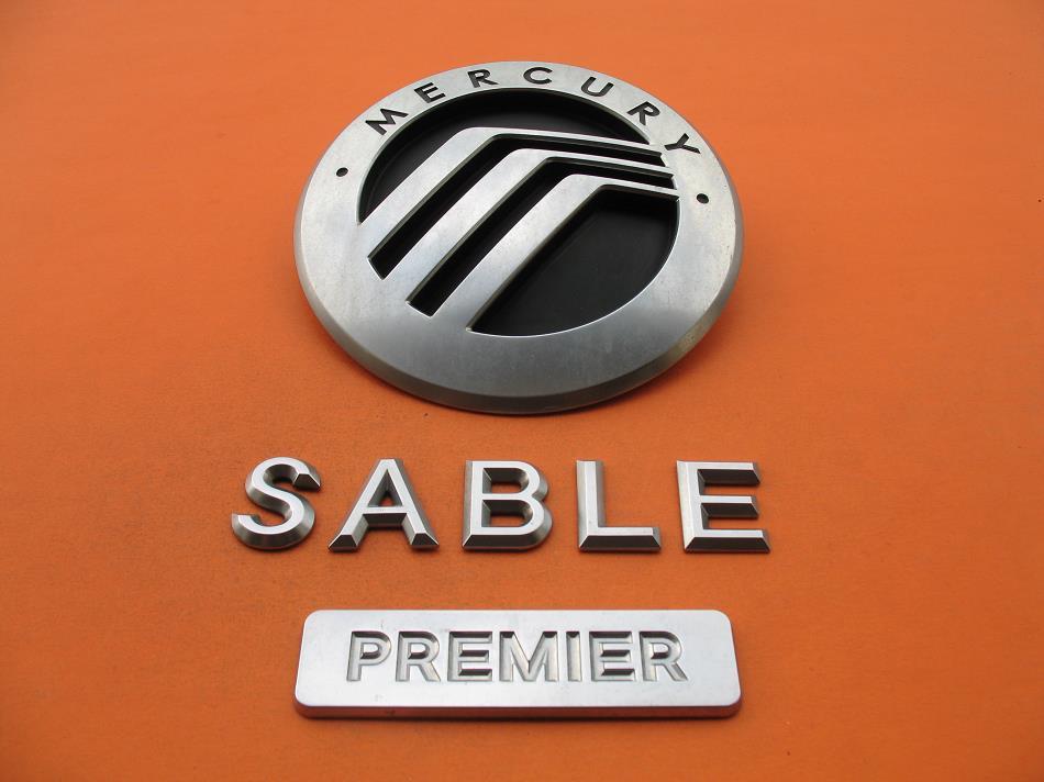2008 2009 MERCURY SABLE PREMIER REAR SILVER EMBLEM LOGO BADGE SIGN 08 ...
