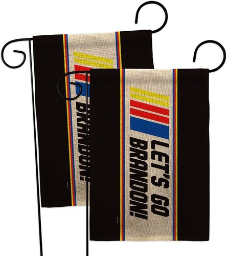 FJB Flag Let's Go Brandon Burlap Garden Flag 2pcs Pack Americana ...