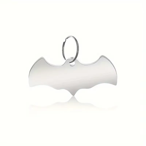 Blank Bat Pet ID Tag Dog Cat Tag Collar Keychains Custom Name Pet ID ...