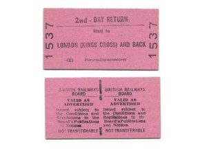 Collectable Vintage BRB(E) 2nd Cheap Day Return Ticket Hull to London ...