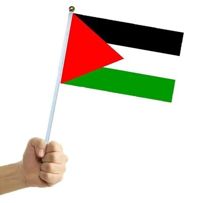 New Palestine Stick Flag Hand Held Small Miniature Palestinian National ...