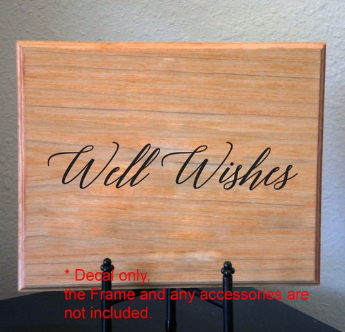 "Well Wishes" Wedding Wishing Well Sign Decal Sticker - Decal only | eBay