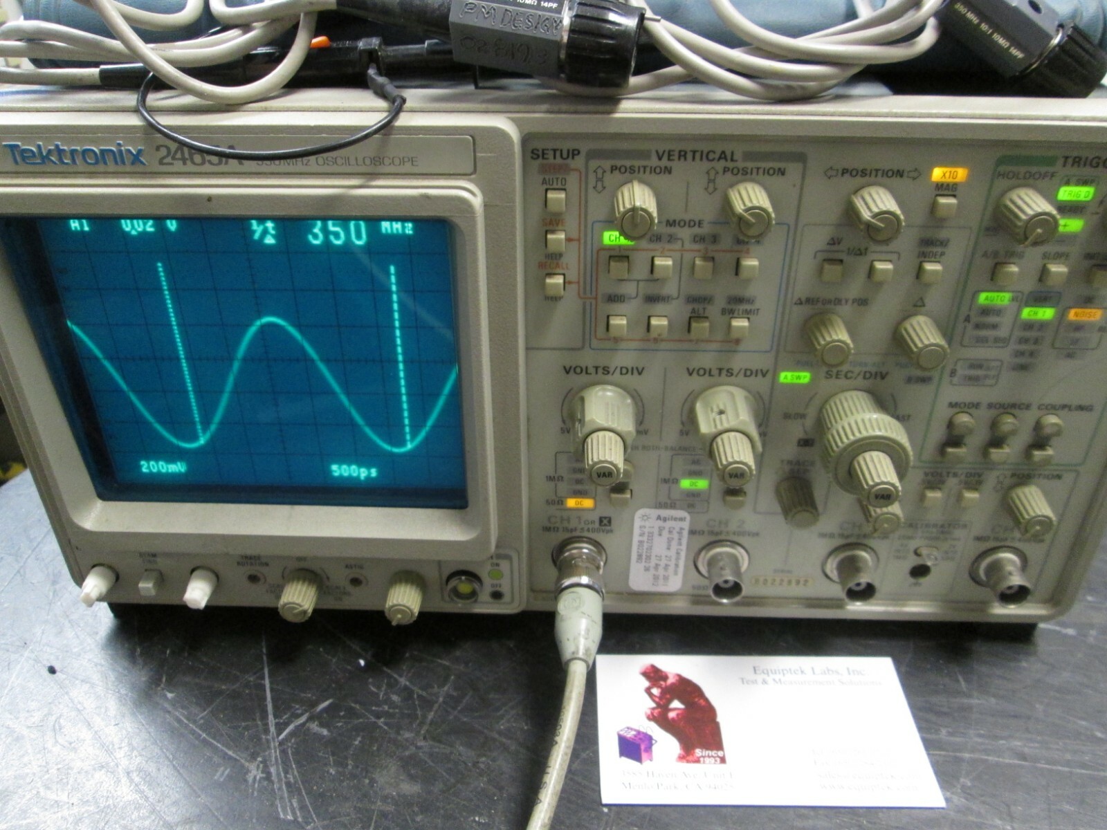 Tektronix 2465A 350MHz Oscilloscope with Probes! 4 Analog channels X-Y ...