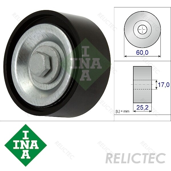 Aux Belt Idler Guide Pulley for Dacia Renault Lada:LOGAN,Sandero ...