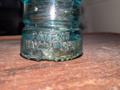 Vintage Hemingray No.12 Glass Electrical Insulator May 12 1893 3 1/2 ...