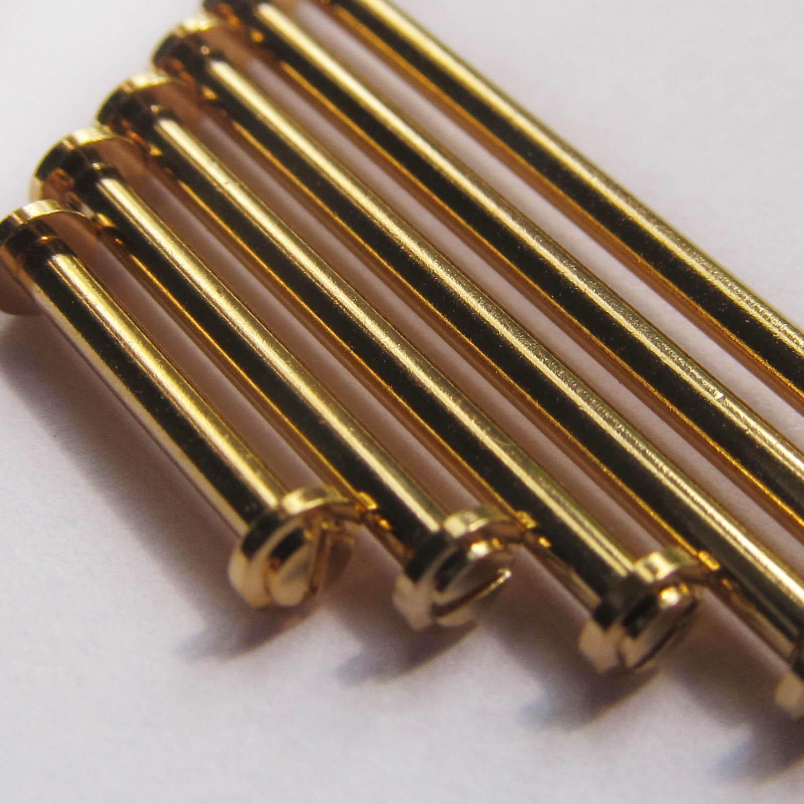 2 x WATCH STRAP SCREW BAR/LUG 1.5mm Diameter Steel or Gold Plate Sizes ...