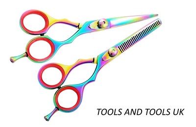 Professional TITANIUM 5.5'' Hairdressing Scissors Set Cutting Shear ...