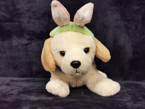 Lab Puppy Easter Bunny Ears Yellow Labrador Dog 7'' Plush Stuffed ...