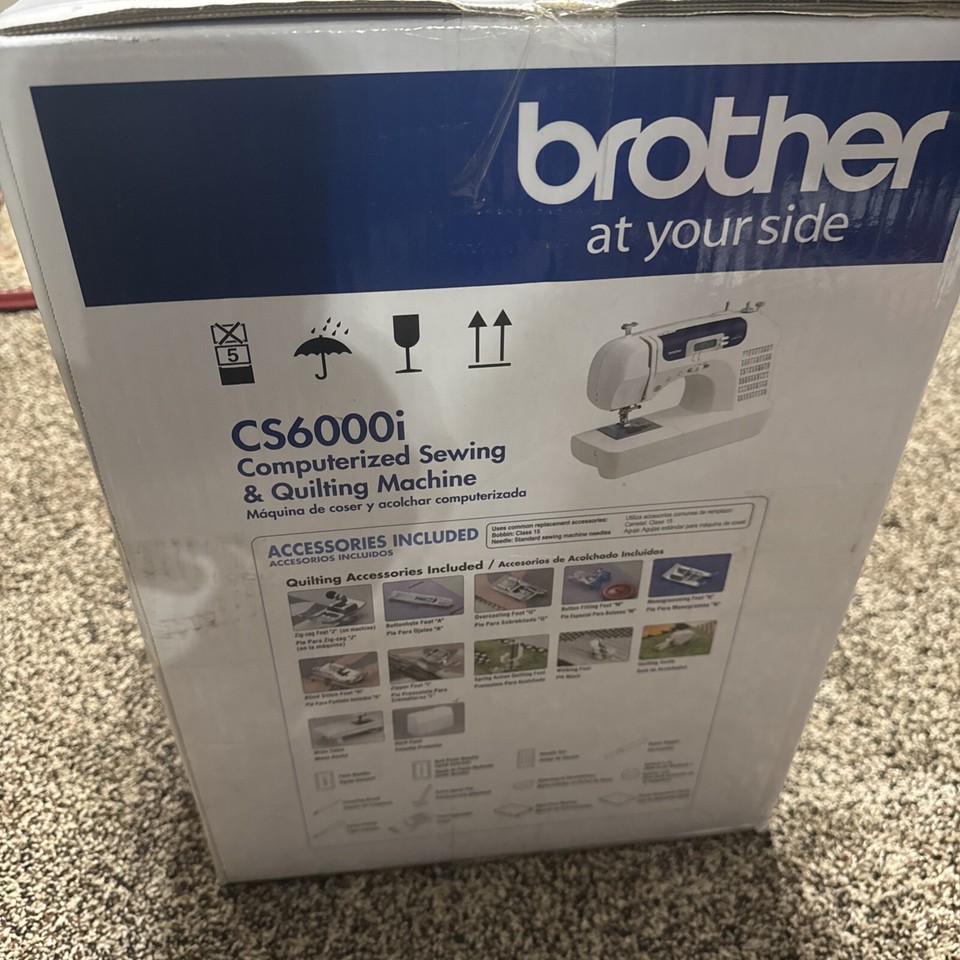 Brother CS6000I Computerized Sewing Machine with Wide Table 12502615309 ...