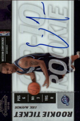 2009-10 Playoff Contenders #118 Eric Maynor RC Autograph Rookie Card | eBay
